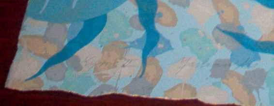 Adolfo Riestra. Obra a la Venta Serigrafia sobre papel "Nopalera Azul".