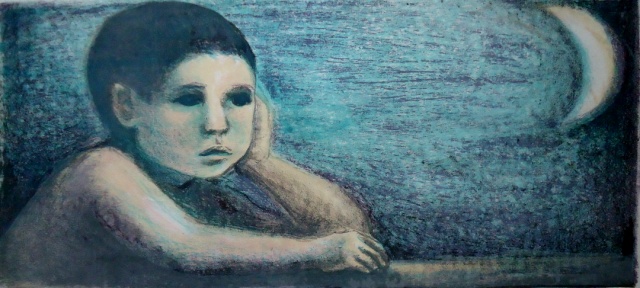 Fanny Rabel. Litografia "Nino fascinado por la luna".