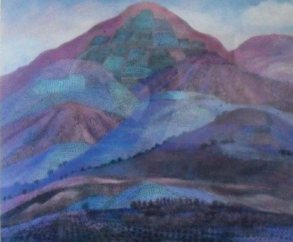 Olga Costa. Obra a la venta Reproduccion firmada "Paisaje Azul".